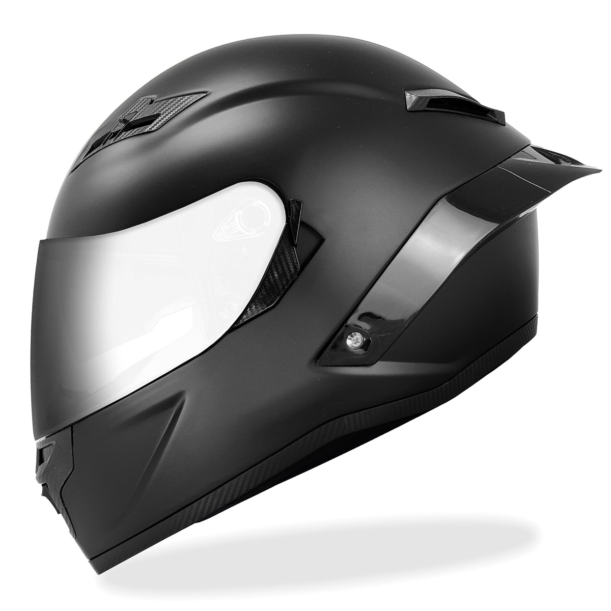 GDM DEMON Full Face Motorcycle Helmet Matte Black – Motorcycle Helmet ...